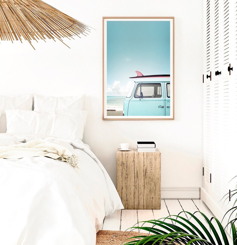 Retro Van Print Beach Wall Art DIGITAL DOWNLOAD Combi | Etsy