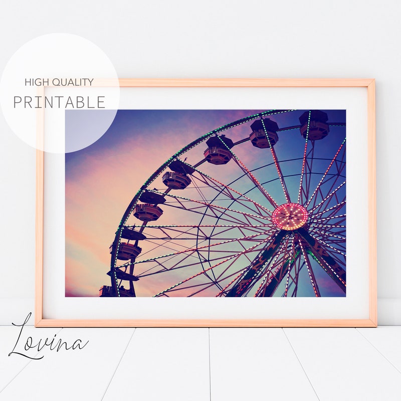 Ferris Wheel Print - Etsy Canada