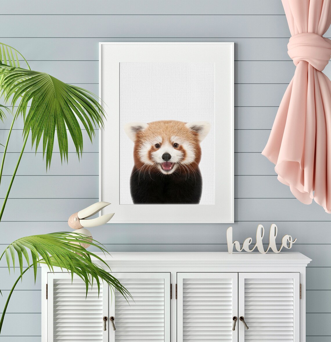 Baby Red Panda Print Baby Animal Poster Kids Bedroom Poster | Etsy