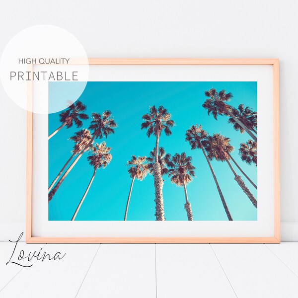 Palm Tree Poster - Etsy