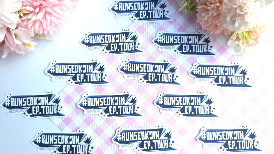 Jin BTS #runseokjin_ep.tour Concert Tour Stickers - Matte Vinyl Concert ...