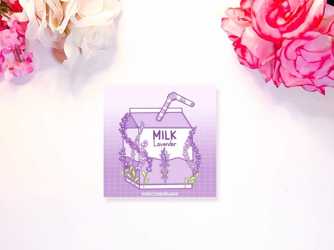 Lavender Milk Memos Notepad ~ Food Planner Sticky Notes - Kawaii Bujo ...