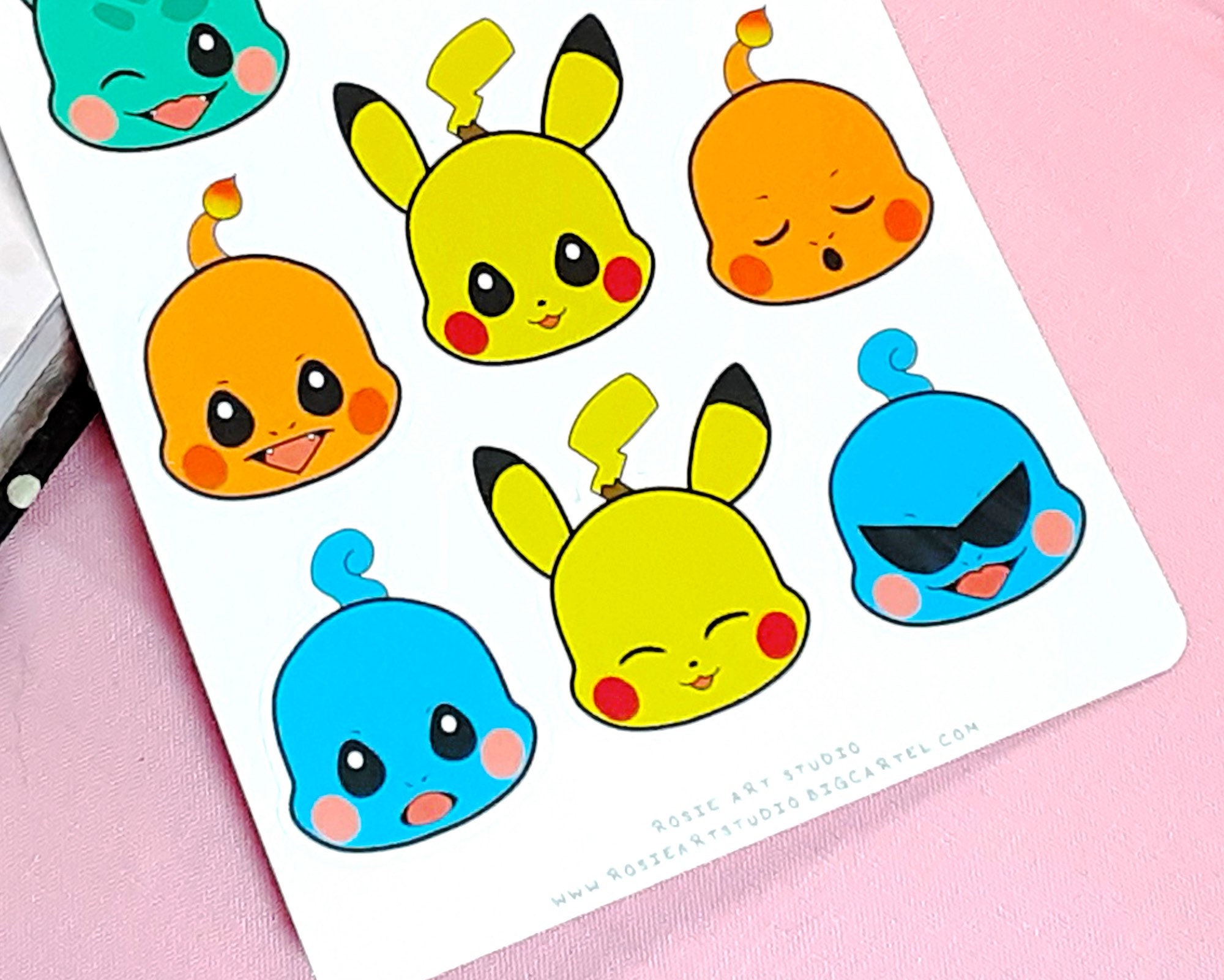 Pokemon Generation 1 Starters Stickers Anime Planner Sticker - Etsy