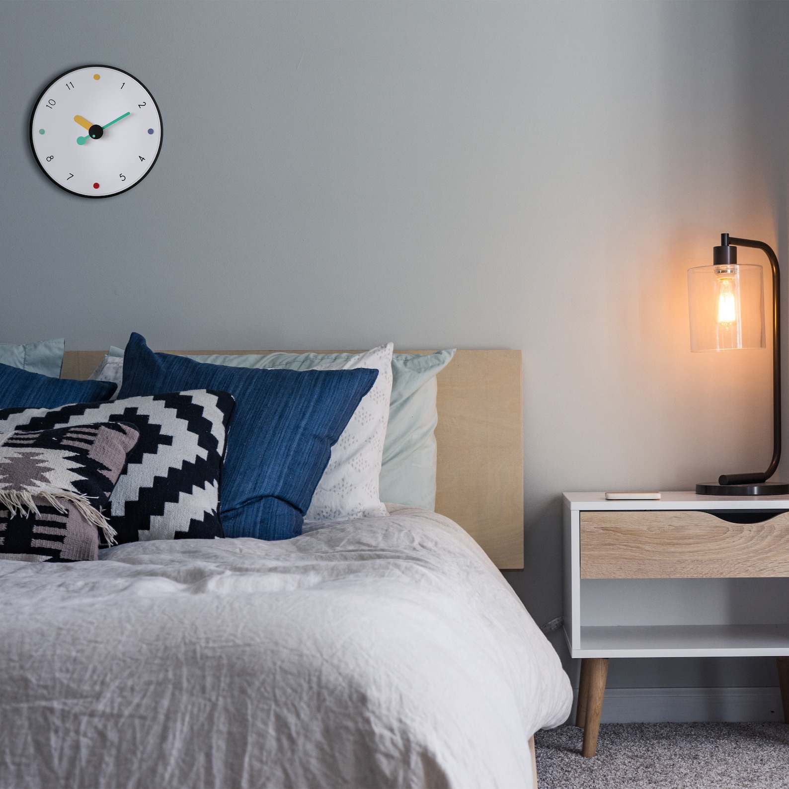 Modern Wall Clock With Glass Cover & Silent Non Ticking - Etsy