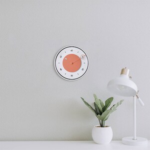 Modern Wall Clock With a Rotating Disc, Glass Cover & Silent, Non ...