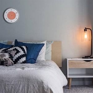Modern Wall Clock With a Rotating Disc, Glass Cover & Silent, Non ...