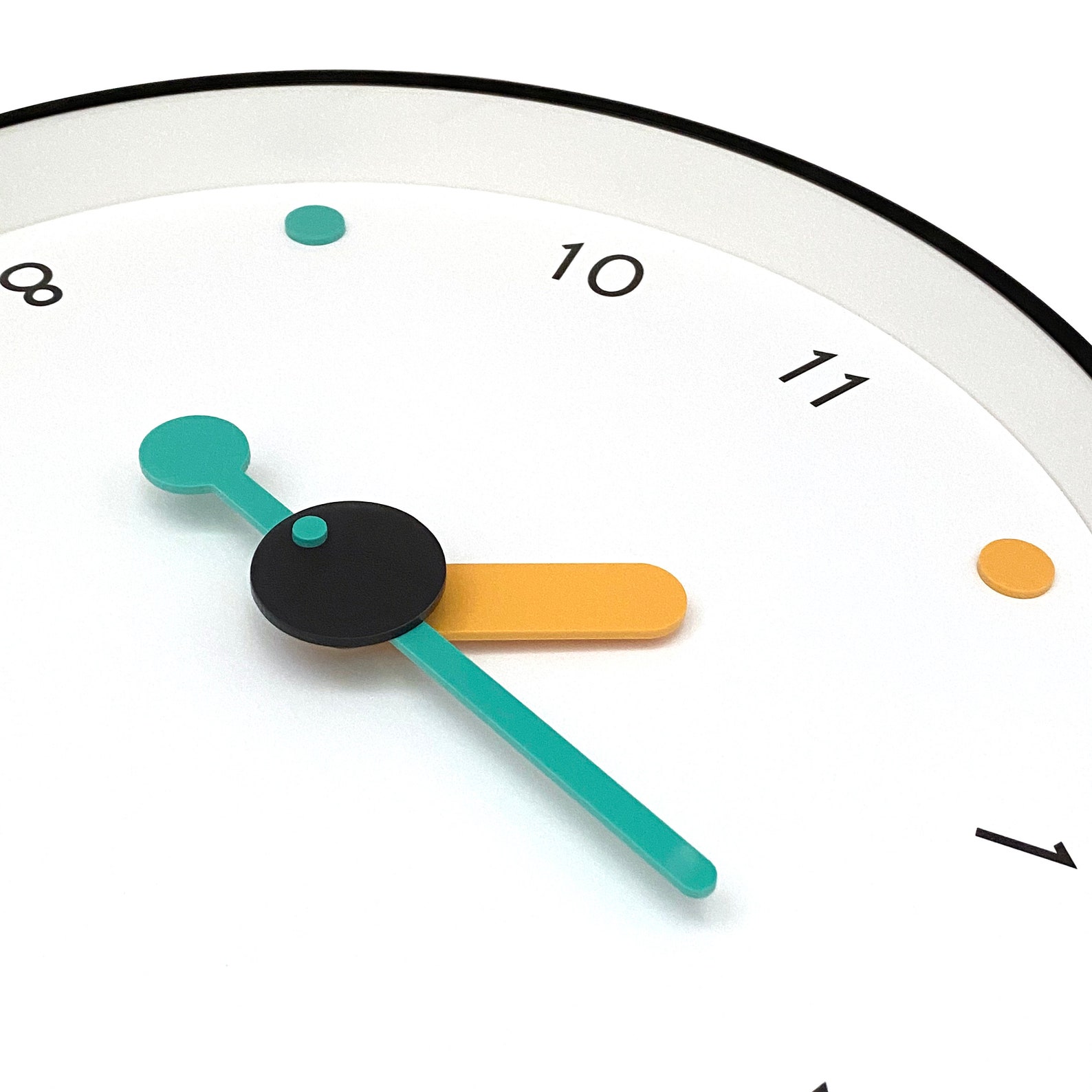 Modern Wall Clock With Glass Cover & Silent, Non Ticking Movement (free ...