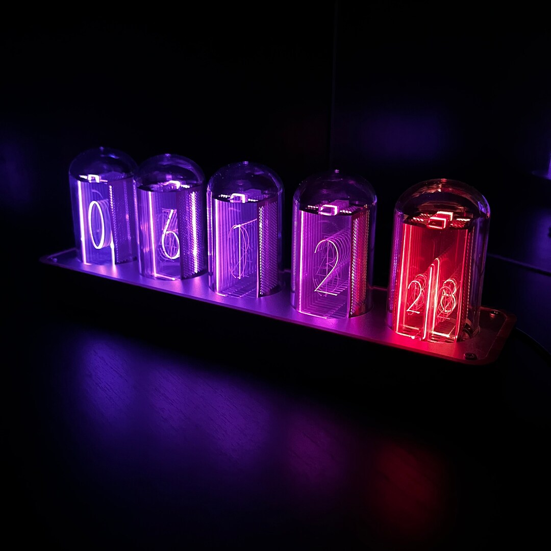 Buy Five Tube Nixie LED Retro Digital Desktop Clock Creative Gift Item WI-FI Time Calibration ...