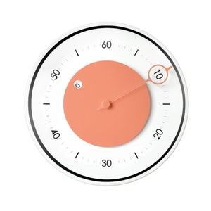 Modern Wall Clock With a Rotating Disc, Glass Cover & Silent, Non ...