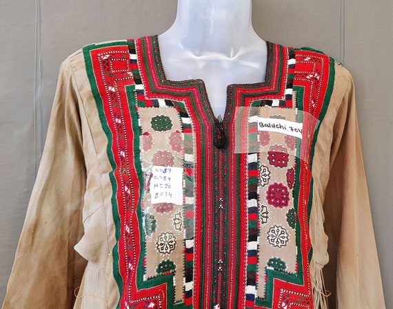 Handmade baluchi dress,baluchi gypsy banjara tribal h… - Gem