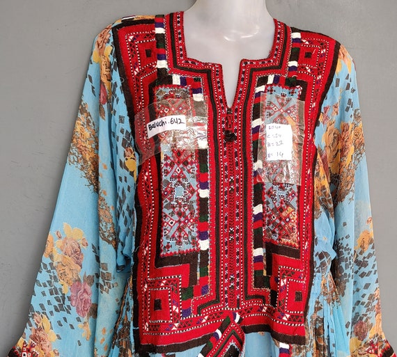 Handmade balochi dress,baluchi gypsy banjara tribal h… - Gem