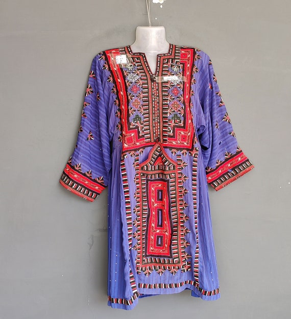Handmade balochi dress,baluchi gypsy banjara tribal h… - Gem