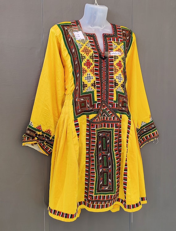 Handmade baluchi dress,baluchi gypsy banjara tribal h… - Gem