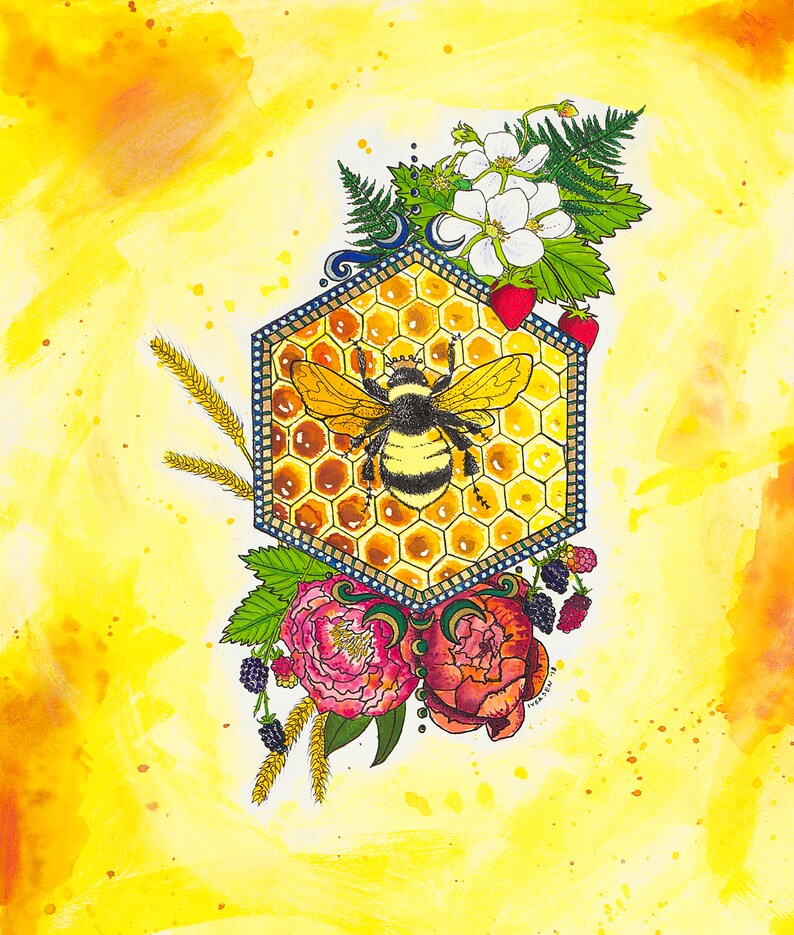 Queen Bee- Print - Etsy