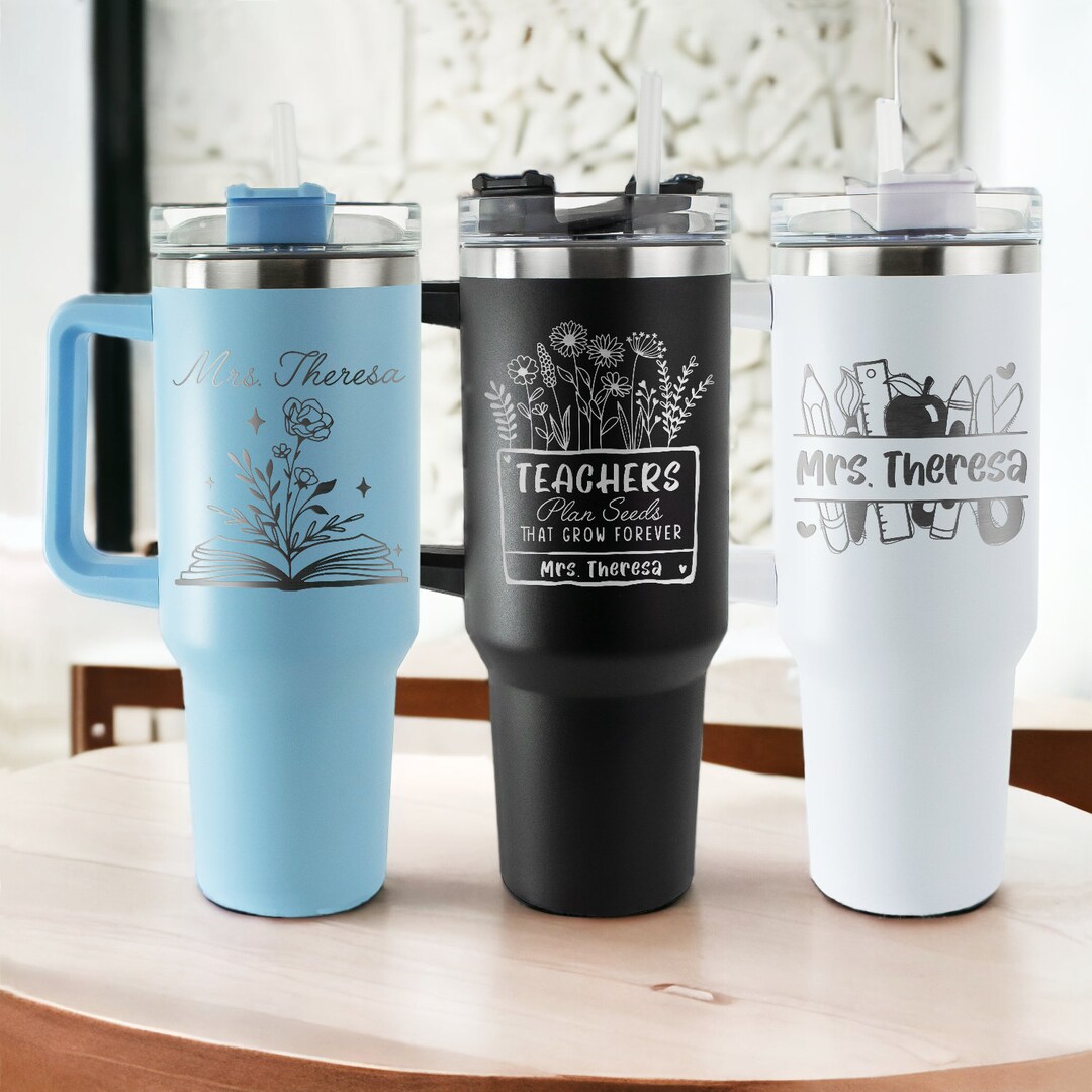 Personalized Teacher 40oz Tumbler Gifts, Custom Teacher Engraved Cup ...