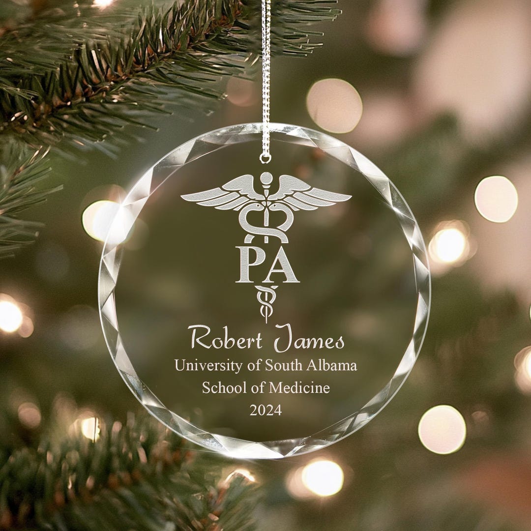 Personalized PA Degree Graduation Ornament, Custom Christmas Physical ...