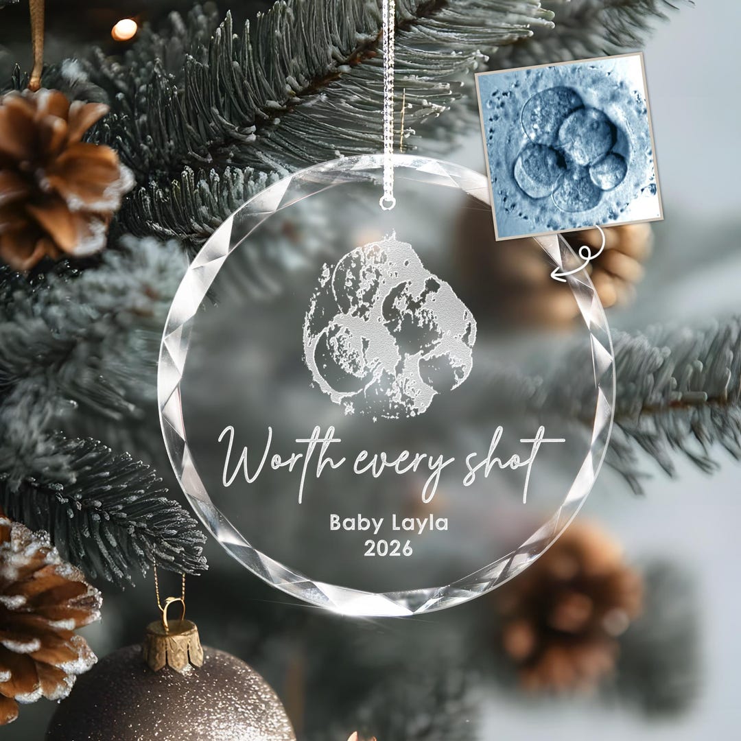 Personalized IVF Embryo Photo Ornament - Custom IVF Pregnancy ...