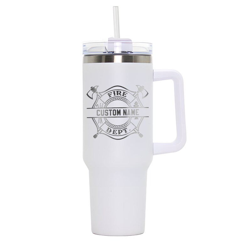 Personalized Firefighter 40oz Tumbler Gifts for Him, Custom Fireman ...