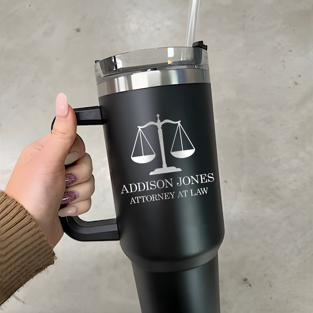 Personalized Lawyer 40oz Tumbler Gift for Him, Custom Attorney Gift ...