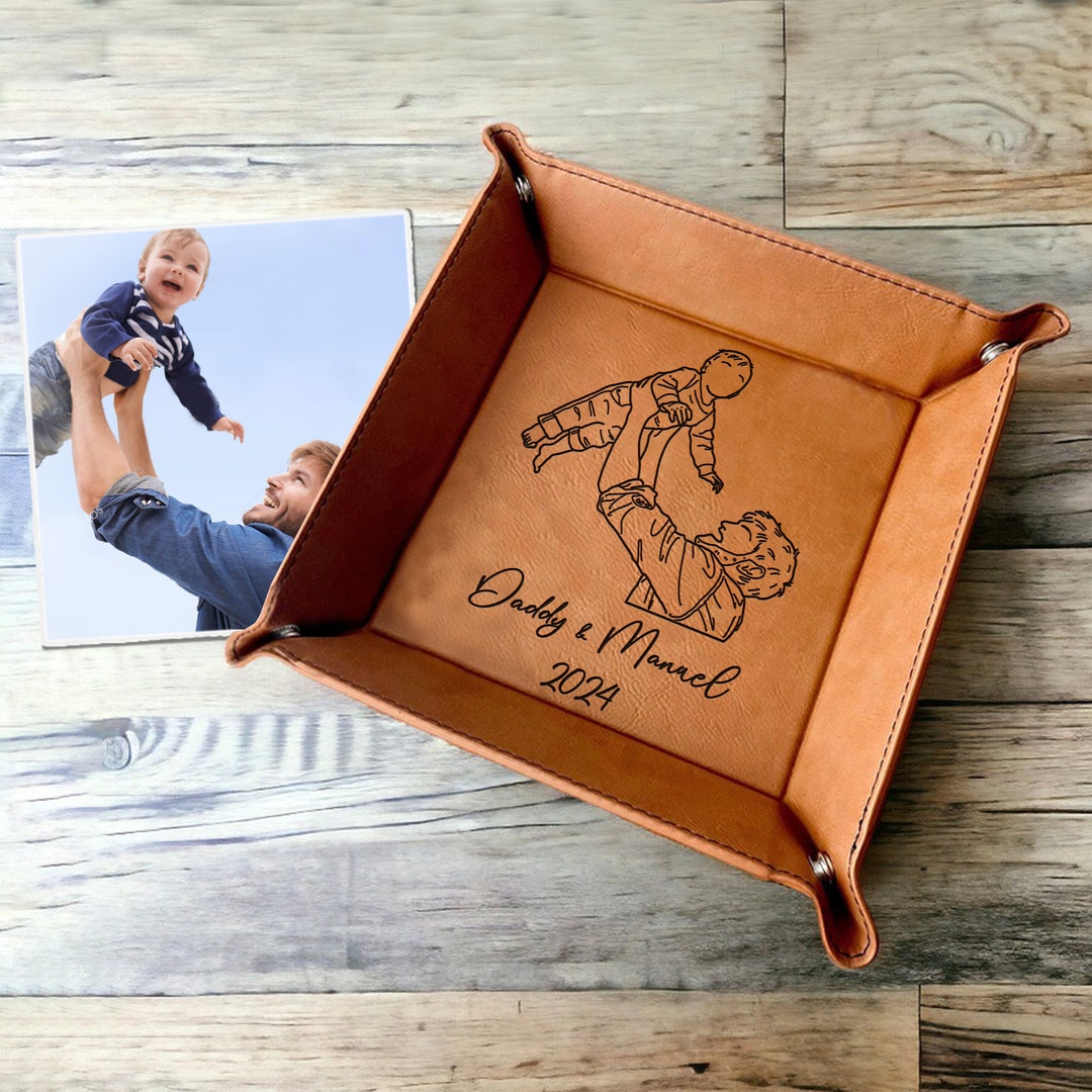 Custom Outline Portrait Valet Tray Engraved From Photo - Personalized ...