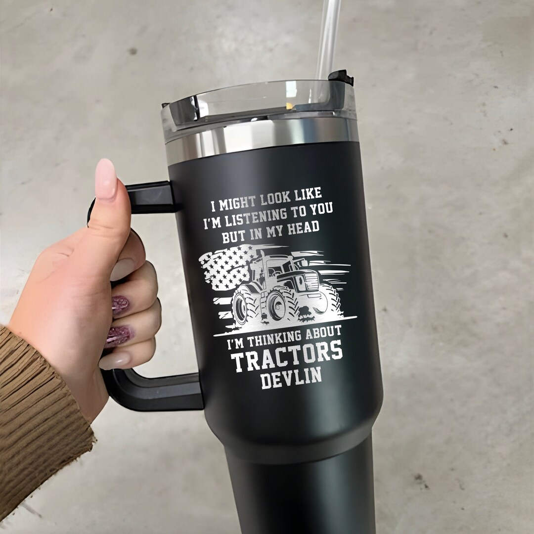 Personalized Tractor 40oz Tumbler Gifts, Custom Tractors Driver Cup ...