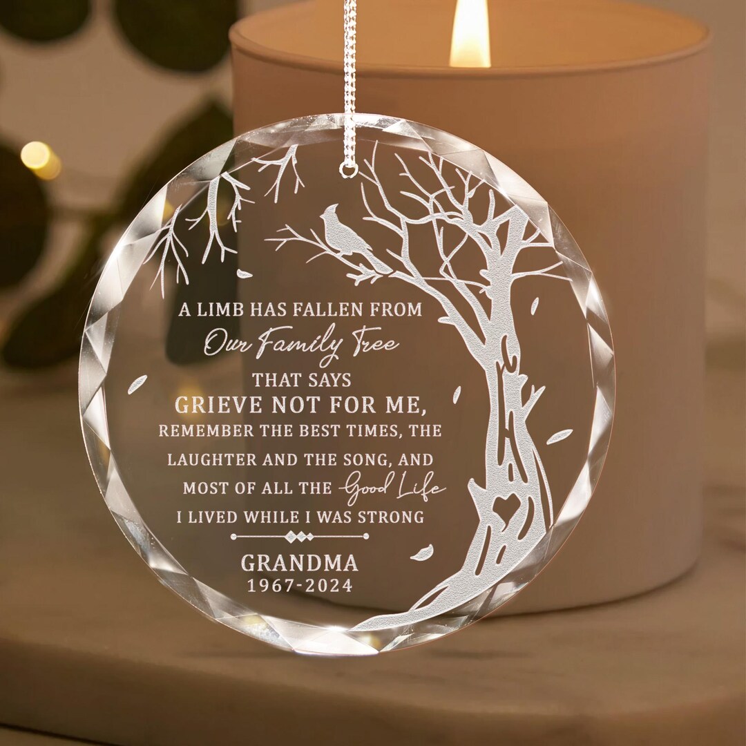 Custom A Limb Has Fallen Memorial Ornament, Loss of Loved One ...