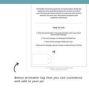 Daily Gratitude Jar Gratitude Printable, Gratitude Prompt, Journal ...