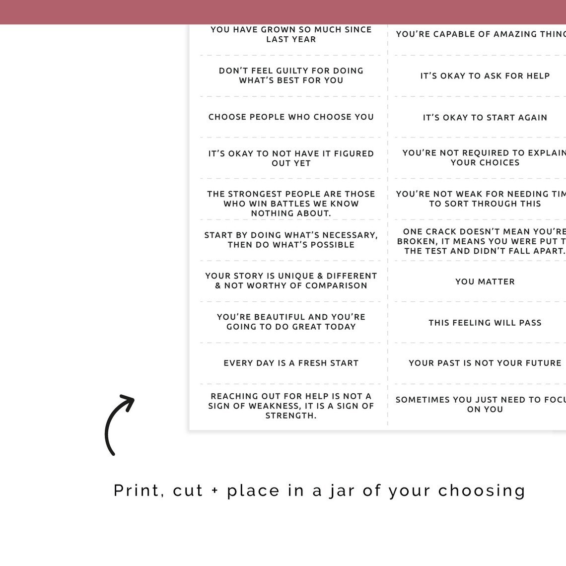 Motivational Jar Bundle Message Jar, Motivation, Self Care Gift ...