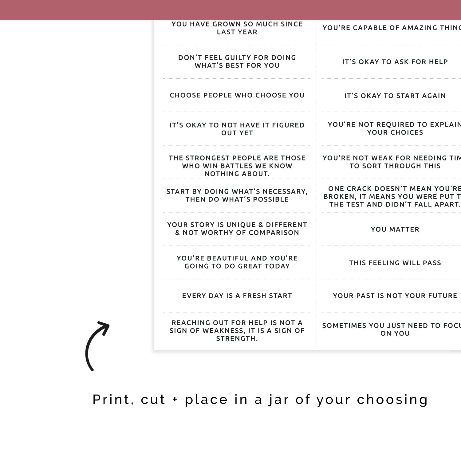 Motivational Jar Bundle Message Jar, Motivation, Self Care Gift ...