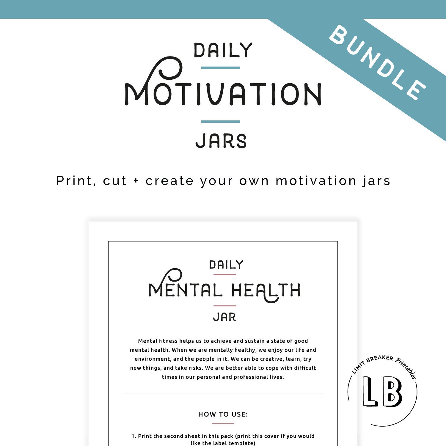 Motivational Jar Bundle Message Jar Motivation Self Care | Etsy