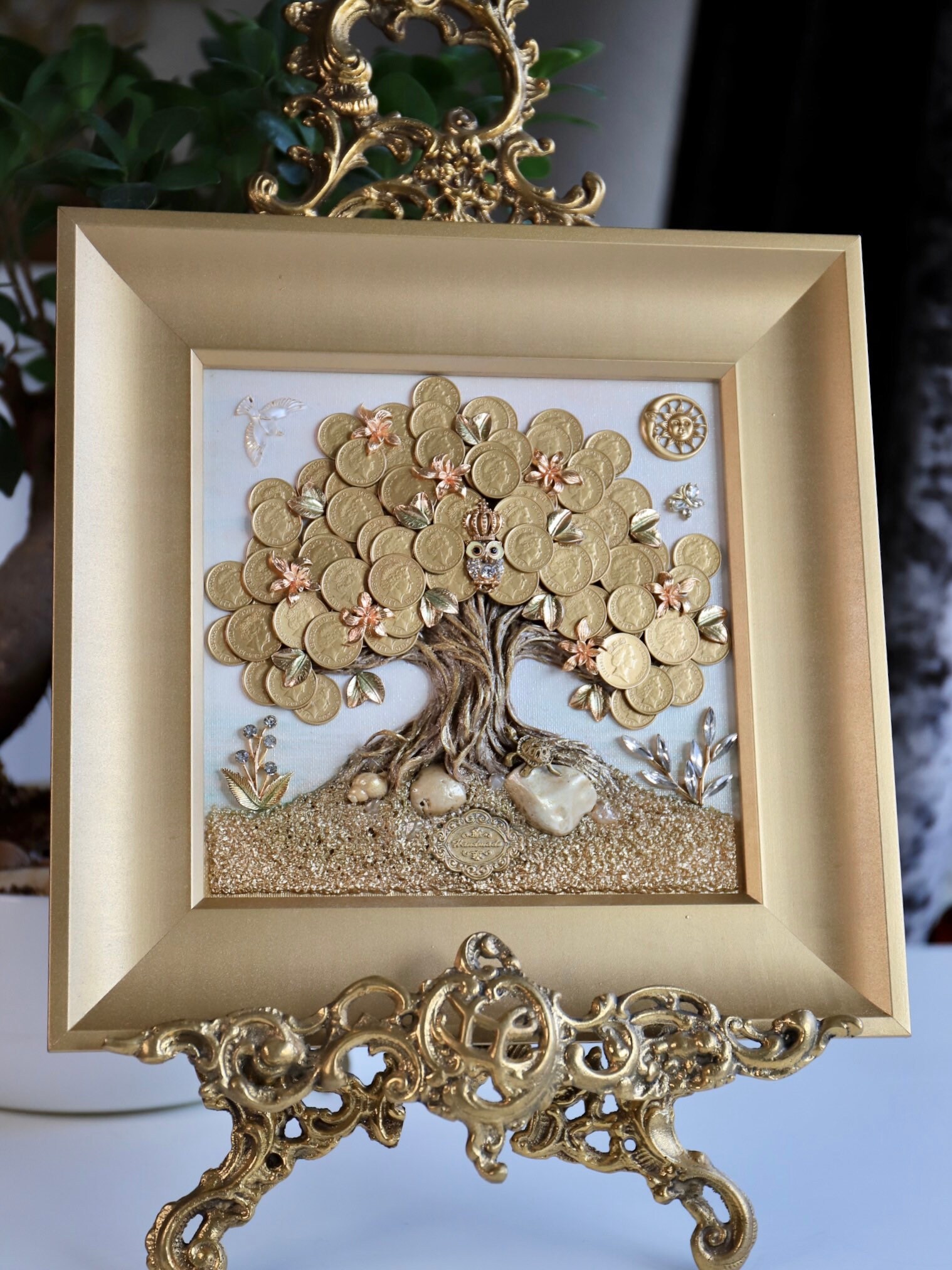 Painting money Tree OLIVE - Etsy