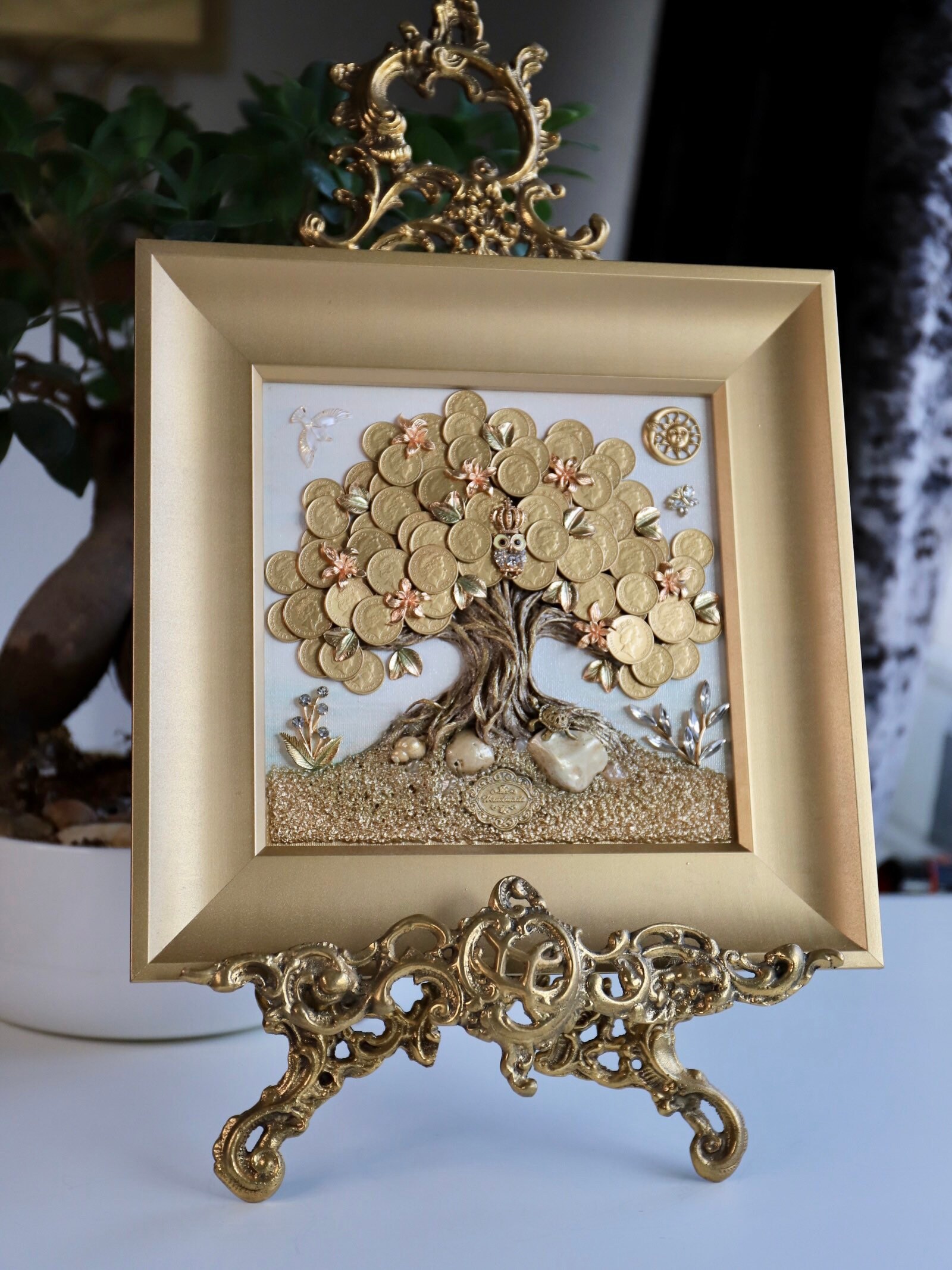 Painting money Tree OLIVE - Etsy