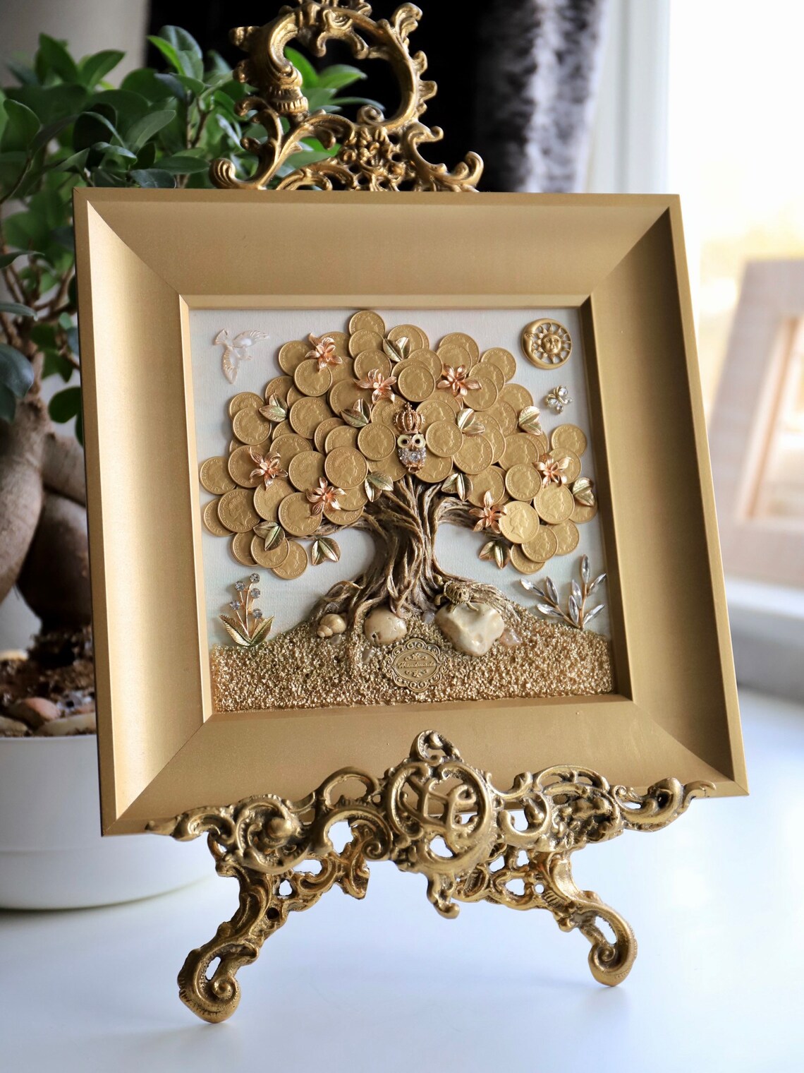 Painting money Tree OLIVE - Etsy