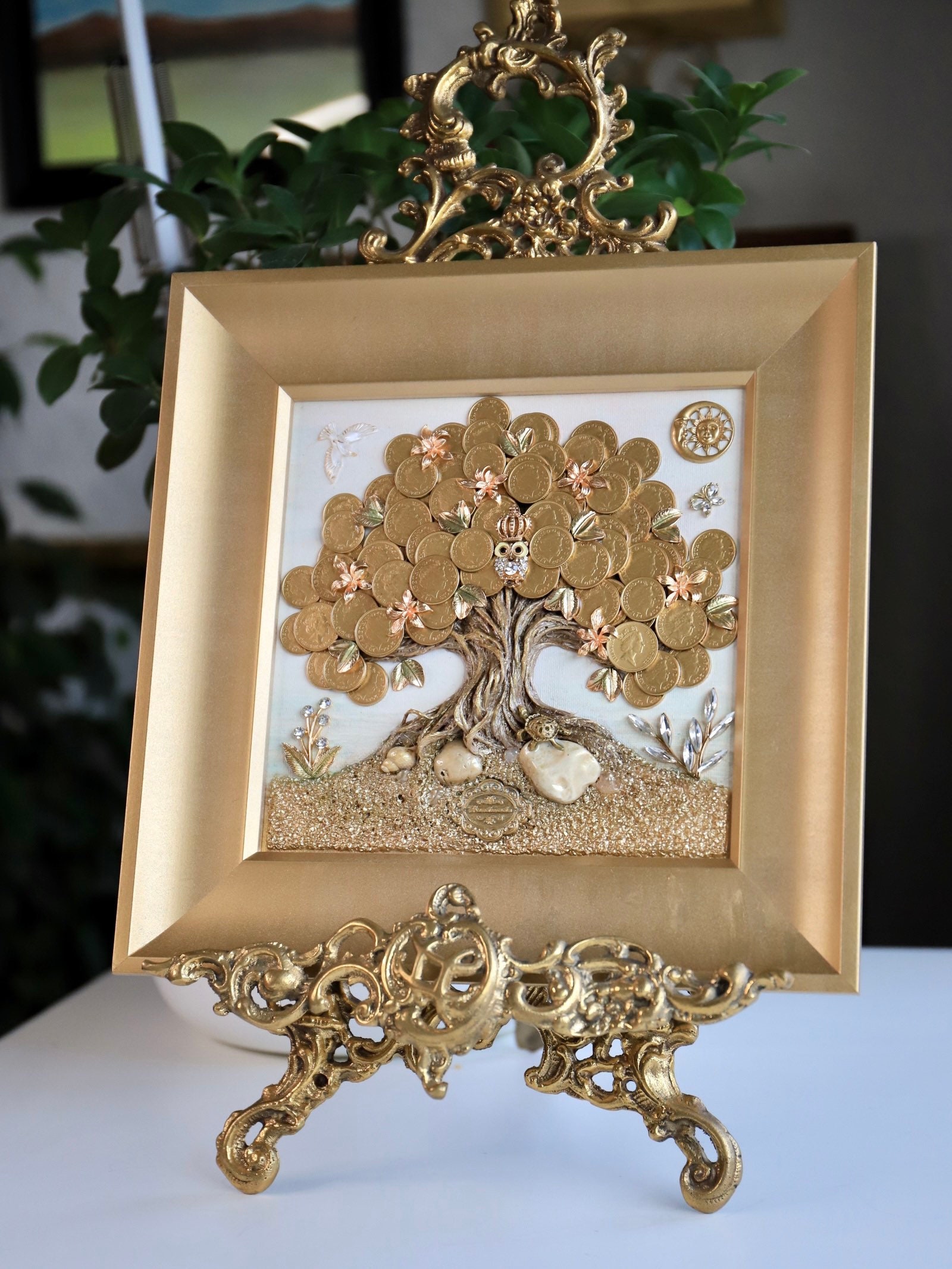 Painting money Tree OLIVE - Etsy