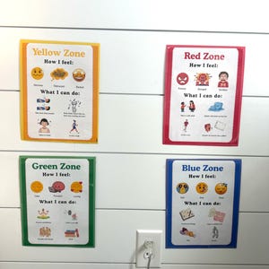Zones of Regulation Visuals - Etsy
