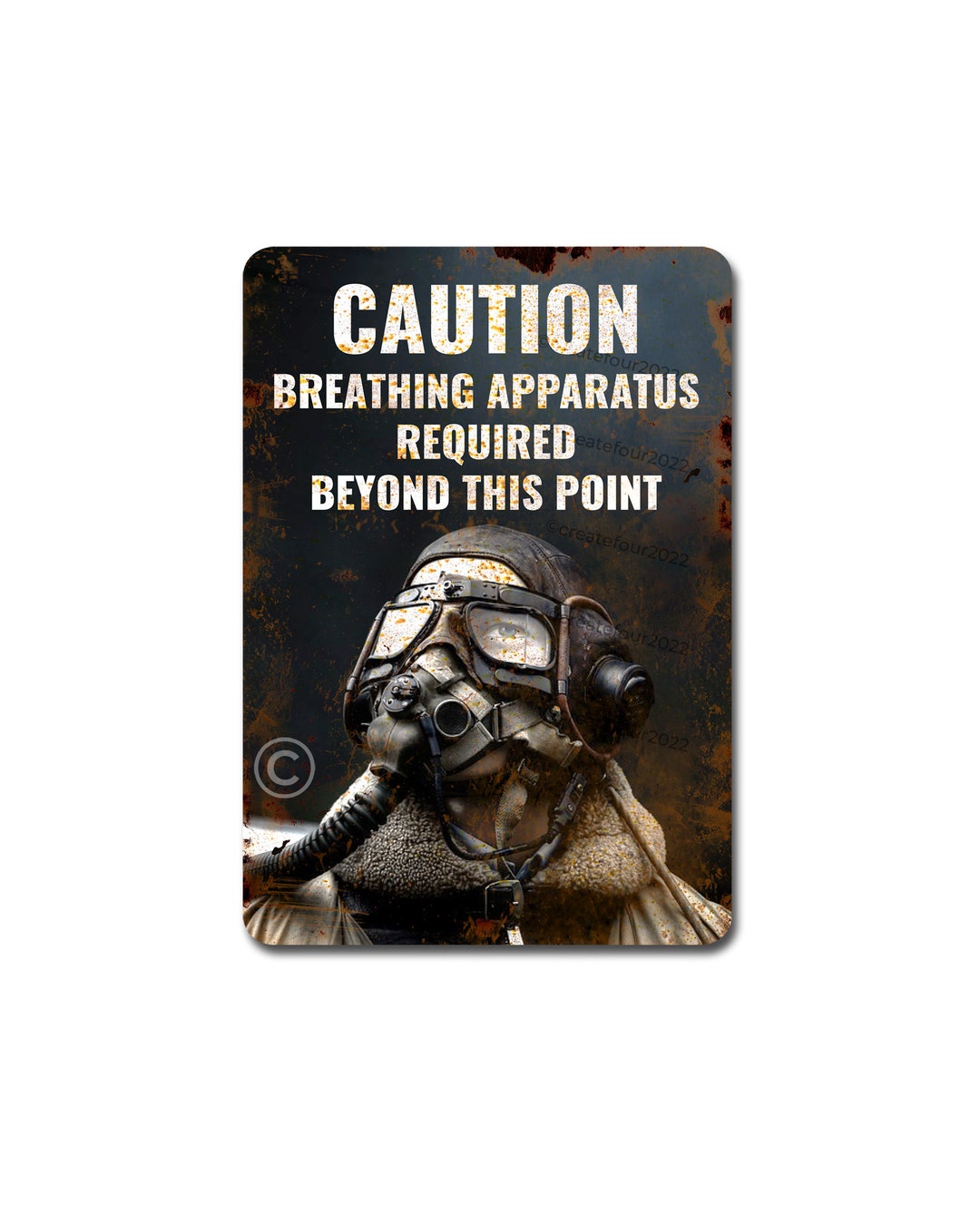 Metal Poster, Caution Breathing Apparatus Required, Military Poster - Etsy
