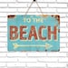 Beach Sign Metal Sign Vintage Style Rusty Look Printed - Etsy