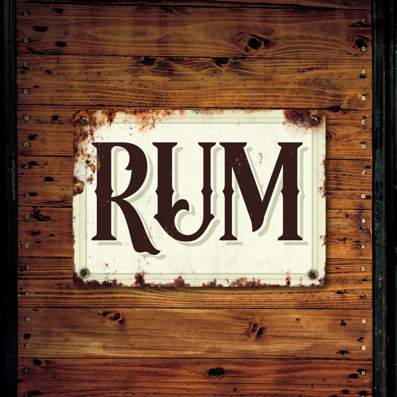Vintage Inspired Bar Sign, RUM Sign - Etsy UK