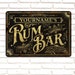 Personalised Rum Bar Sign, Metal Rusty Look Vintage Inspired Bar Sign ...