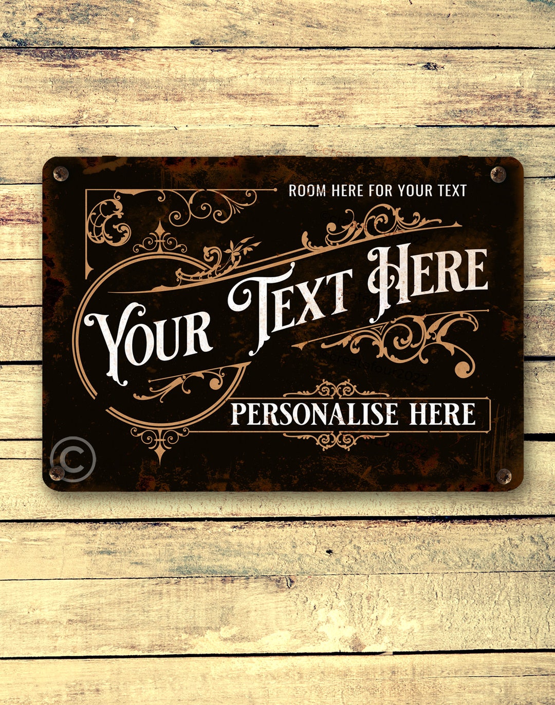 Create Your Own Bespoke Sign, Printed Metal Sign With Your Own Message ...