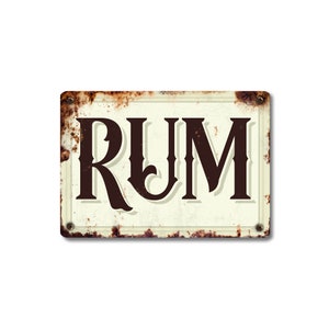 Vintage Inspired Bar Sign, RUM Sign - Etsy UK