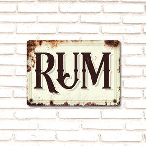 Vintage Inspired Bar Sign, RUM Sign - Etsy UK