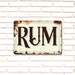 Vintage Inspired Bar Sign, RUM Sign - Etsy UK