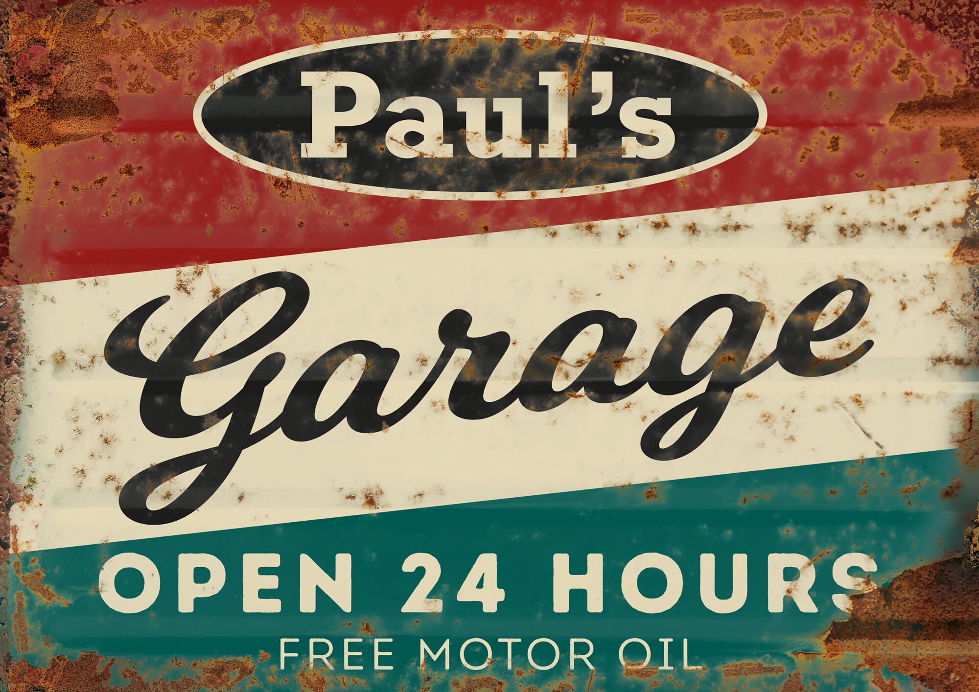 Personalised Garage Metal Signs Vintage Look Tin Sign Gift - Etsy UK