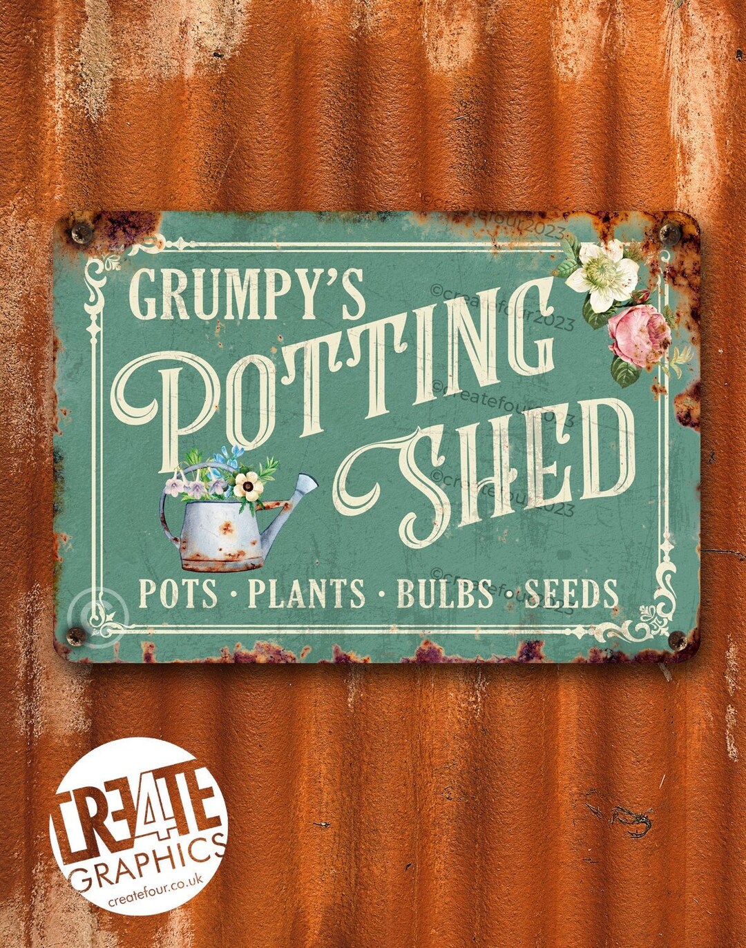 Potting Shed Sign, Personalised Gift for Mum, Gift for Gardener, Metal ...