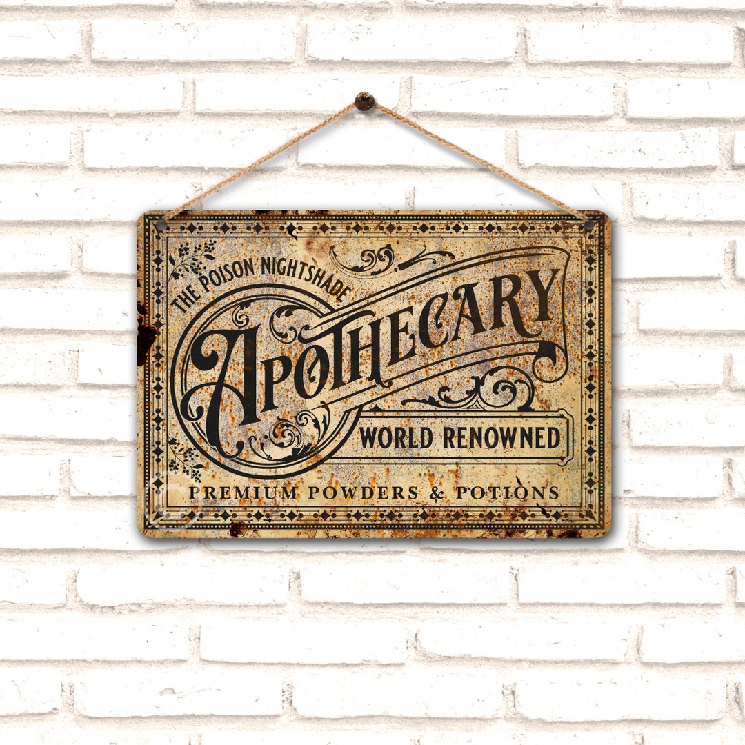 Vintage Style Apothecary Metal Sign: Halloween Victorian Decor - Etsy