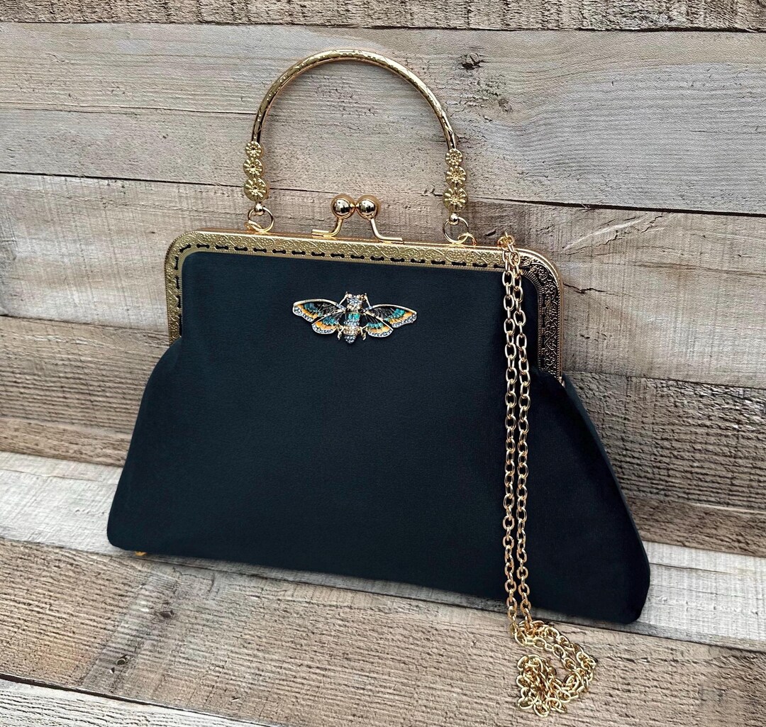 Gothic Clutch. Black Evening Bag. Clutch Bags for Women. Black Handbag ...