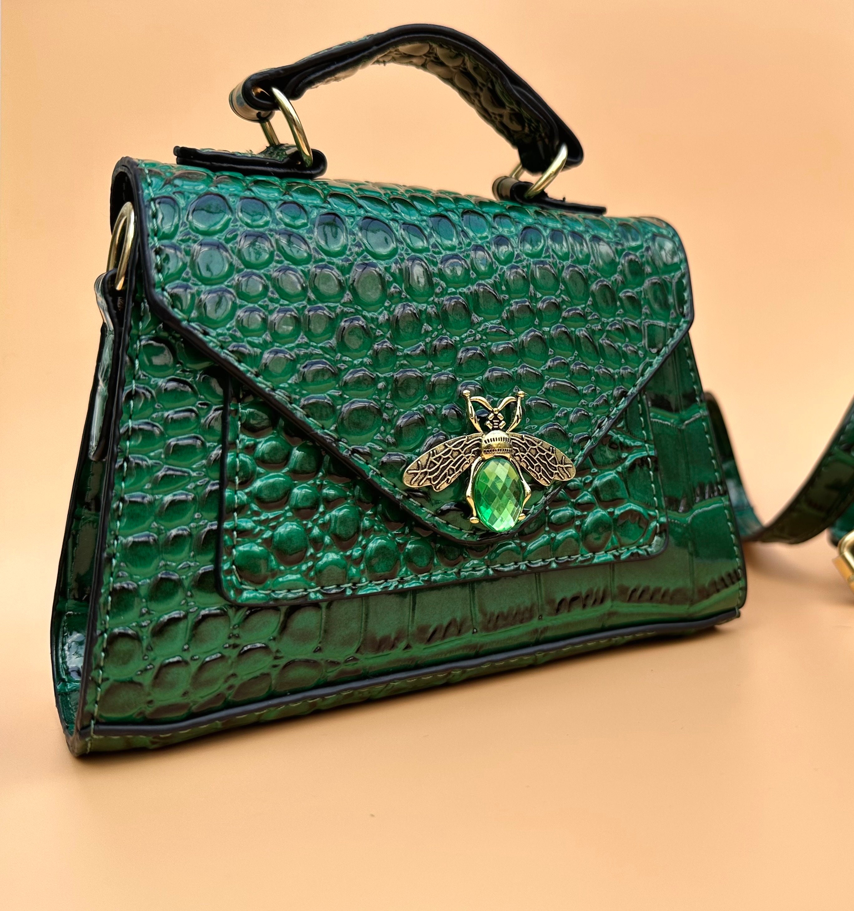 Emerald Green Handbags for Women. Crossbody Bag. Evening Bag. Small ...
