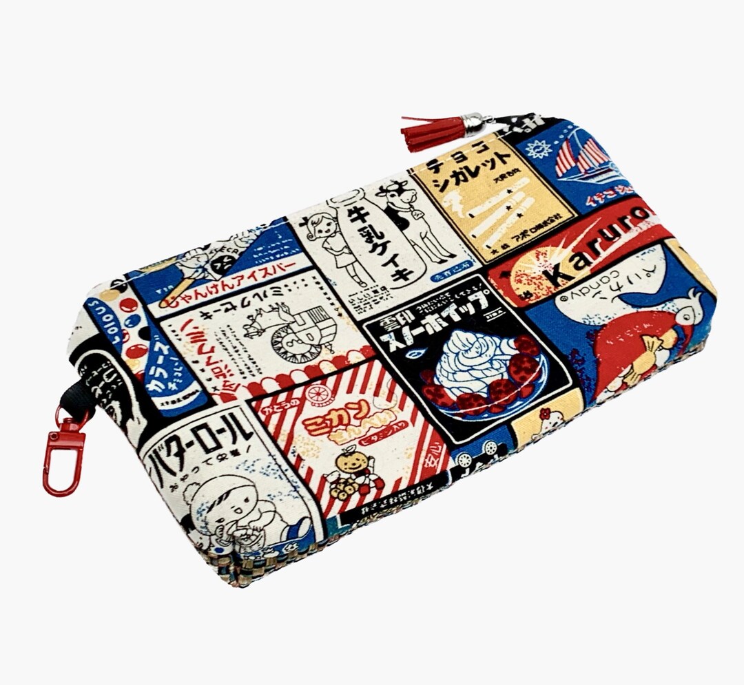 Japanese Pencil Case. Small Make up Bag, Washbag, Pencil Case. Retro ...