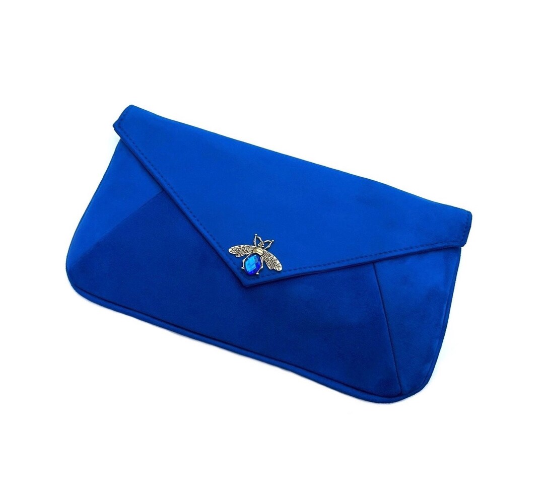 Envelope Clutch Bag. Blue Evening Bag. Blue Clutch Purse. Large Purse ...